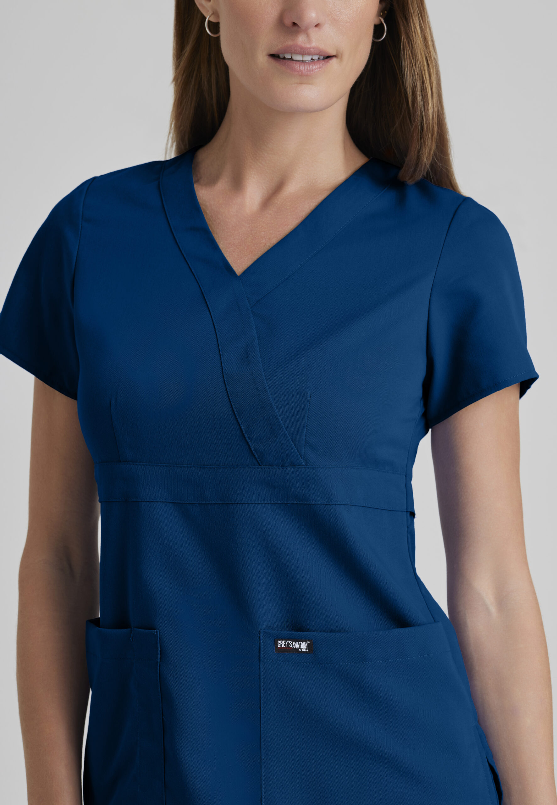 Grey’s Anatomy Jr. Fit Mock Wrap Top #4153 | Central Uniforms