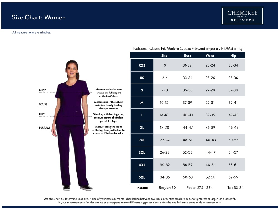 Cherokee WW Professionals Ladies’ V-Neck Top – GALAXAY BLUE | Central ...
