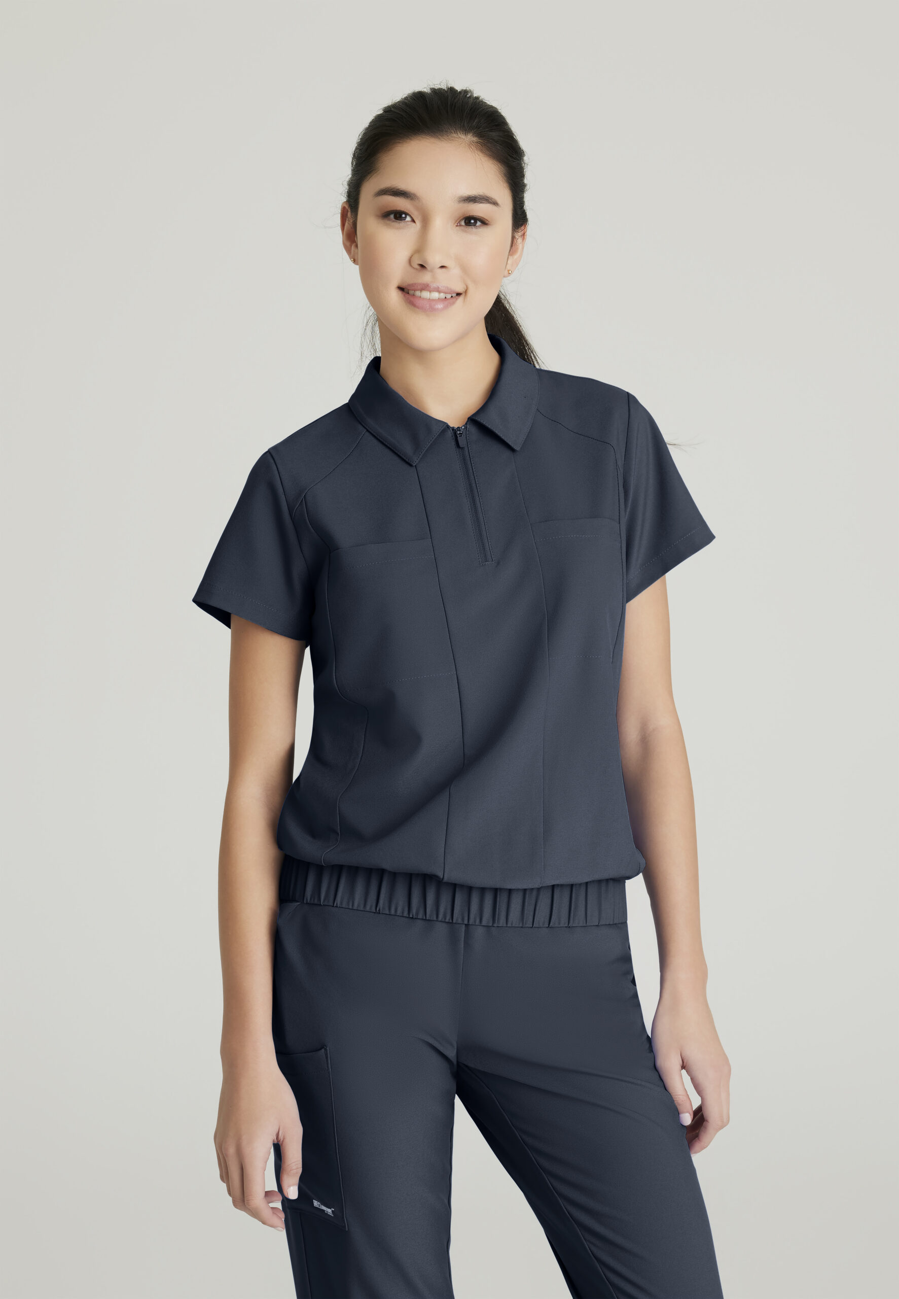 Grey’s Anatomy Evolve Women’s Zip Neck Top – #GSST215 | Central Uniforms